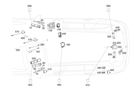 Antenna, Antenna Amplifier and Wiring Harnesses for 2023 Mercedes-Benz ...