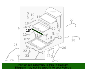 2017-2022 Genesis G90 Deflector Assembly Sunroof 81641-D2000 | QuirkParts