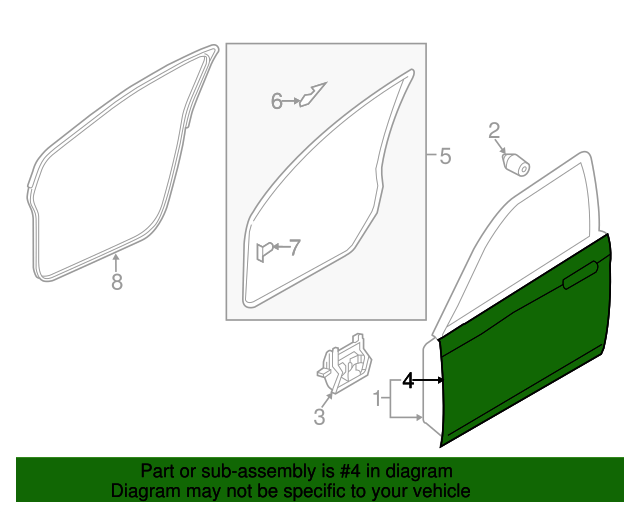 2012-2015 Mazda 5 Outer Panel C513-58-031A | QuirkParts