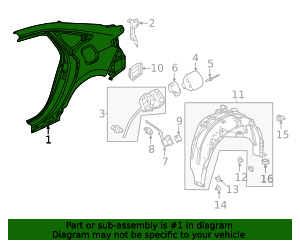 2022-2025 Honda Civic Quarter Panel 04636-T20-A00ZZ | Honda Factory Parts