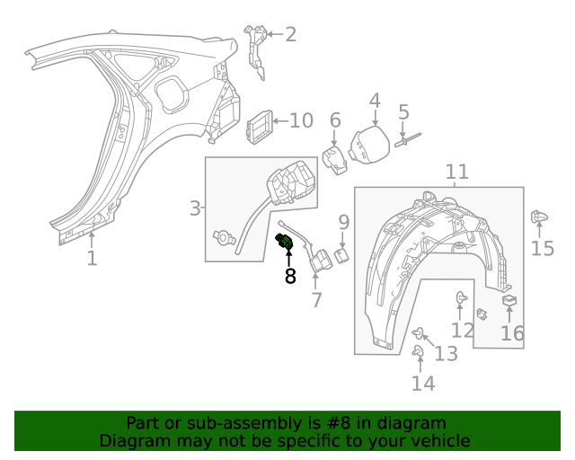 91691-TA0-003 - Actuator Clip 2022-2024 Honda | Honda Parts Online