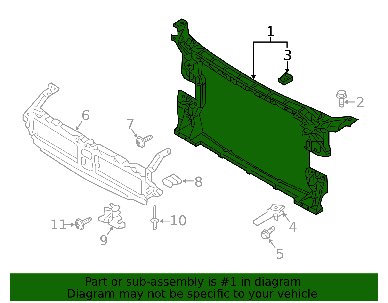 2017-2024 Audi Radiator Support 8W0-805-594-E | OEM Parts Online