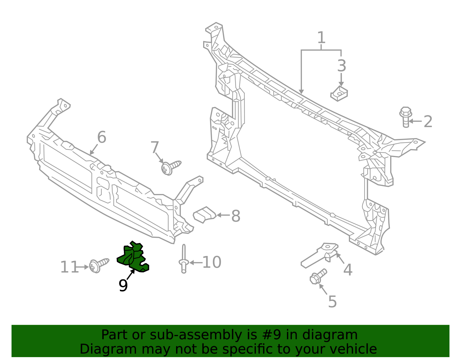8W0-807-334-A - High-Quality Carrier Support for 2017-2024 Audi ...