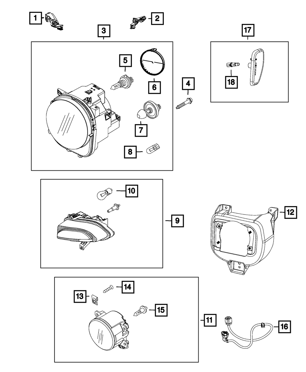 68516361AA - Headlamp, Left 2020-2023 Jeep Renegade | Big 3 Auto Parts