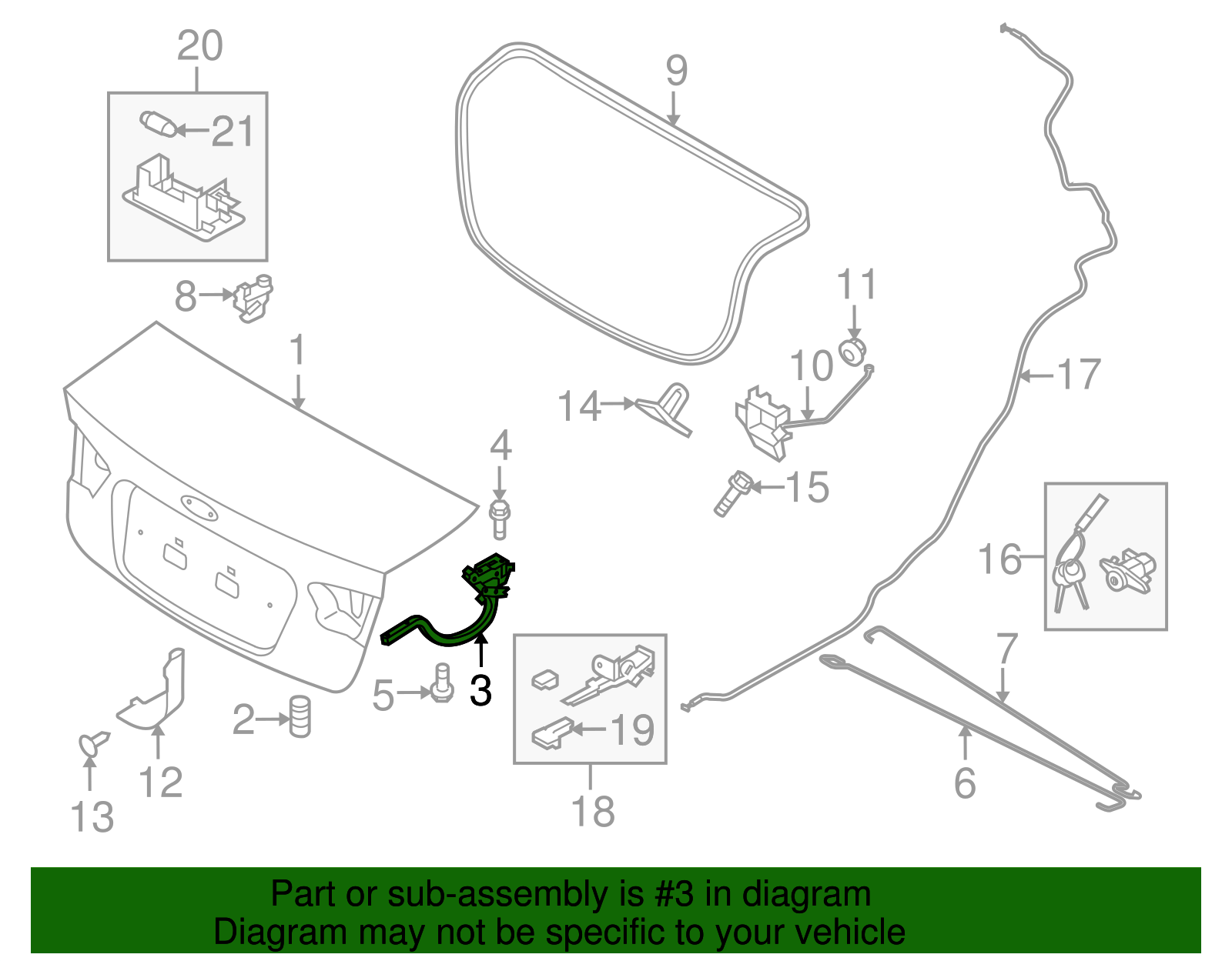 2010-2013 Kia Forte Hinge 79220-1M000 | Retail Performance Auto Parts
