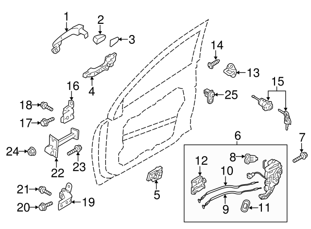 2011-2013 Kia Optima Door Latch Assembly 81310-2T030 | OEM Parts Online