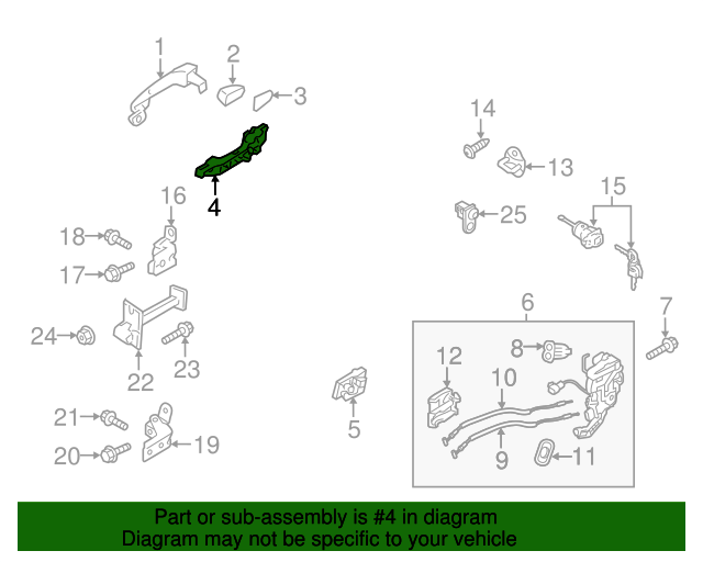 2014-2016 Kia Optima Handle Base 82655-2T001 | OEM Parts Online