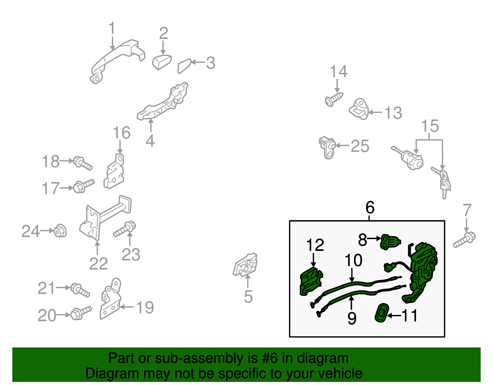 2013-2014 Kia Optima Door Latch Assembly 81311-4C500 | OEM Parts Online