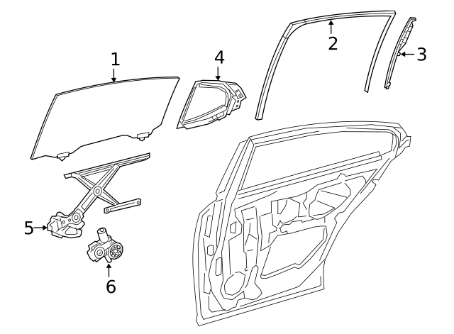 2019-2024 Lexus Window Regulator 69802-06190 | AutoNationParts.com