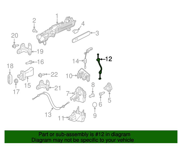 Genuine OEM Lock Cable Part# LR093358 Fits 2018-2023 Land Rover Range ...