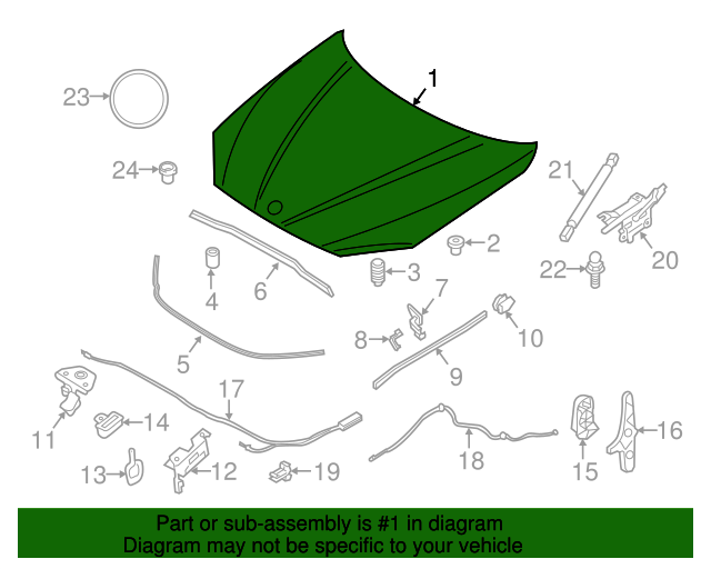 41002993151 - 2013-2015 BMW X1 Hood (41-00-2-993-151) | BMW of South ...