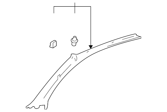 1999-2002 Toyota Solara Windshield Pillar Trim 62210-06020-B0 | Toyota ...