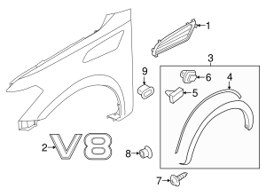 63810-6JD4A - Flare 2019-2024 Nissan Armada | Nissan Parts ...