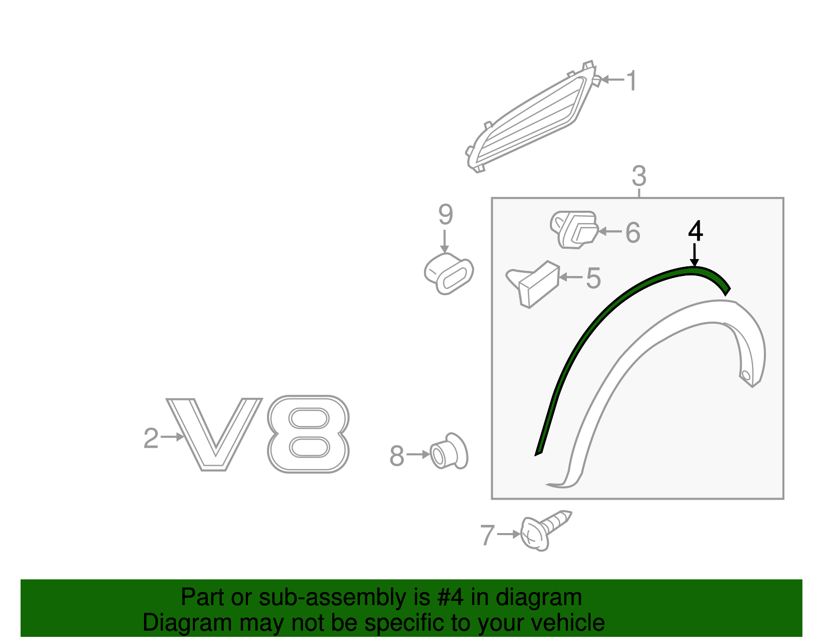 2017-2024 Nissan Armada Flare Seal Strip 63880-1LA1A | OEM Parts Online
