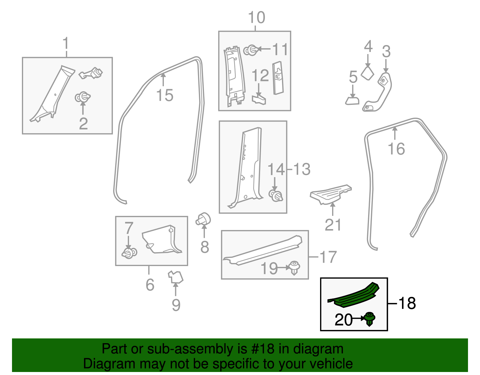 90467-10162 - Sill Plate Retainer Clip - 1994-2024 Toyota | OEM Genuine ...