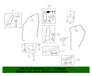 Genuine Toyota Upper Quarter Trim Clip part# 90467-10188 for 1998-2025 ...