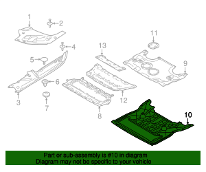 51-75-8-060-091 - Radiator Support Splash Shield 2018-2023 BMW M5 ...