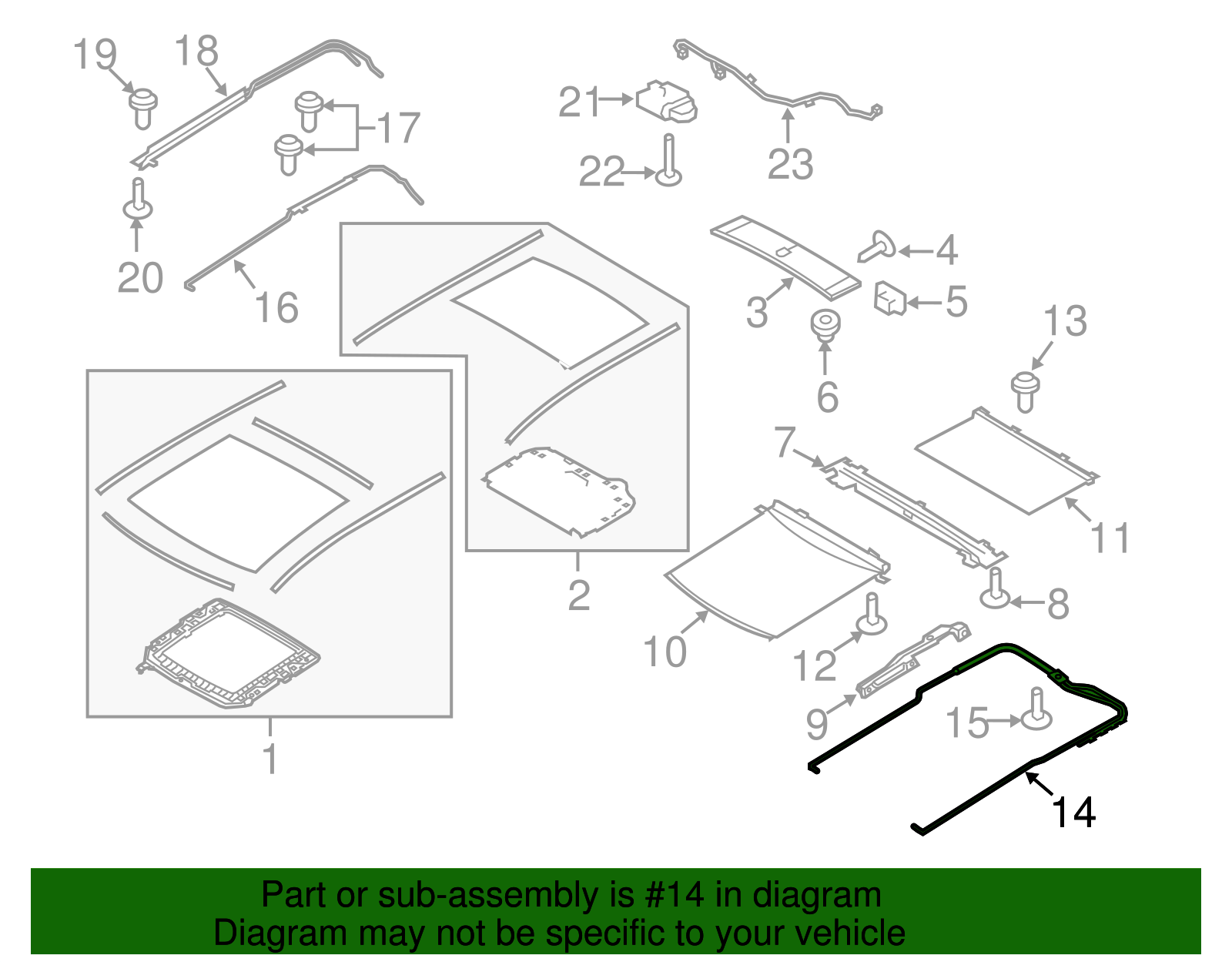AE9Z-78502C22-A - Sunroof Frame 2010-2019 Lincoln MKT | AutoNation Parts