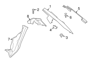 51438038174 - 2011-2016 BMW Upper Quarter Trim (51-43-8-038-174) | BMW ...
