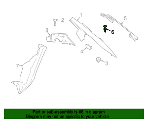 7146984985 - 2011-2023 BMW Interior Quarter Panel Trim Panel Rivet (07 ...