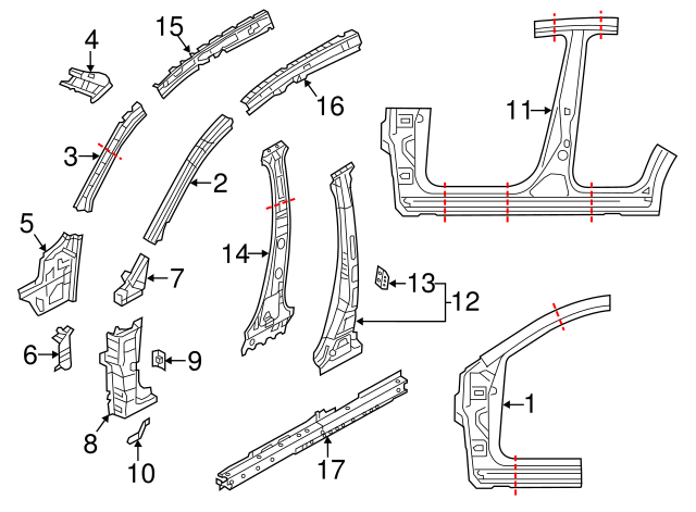 2013-2016 Mazda CX-5 Reinforced Panel Support Bracket KD53-70-21YA ...