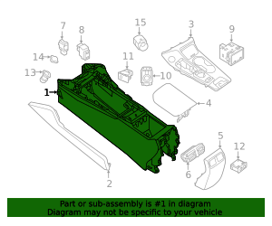 2019-2023 Nissan Maxima Console Body 96911-9DJ0A | My Nissan Part