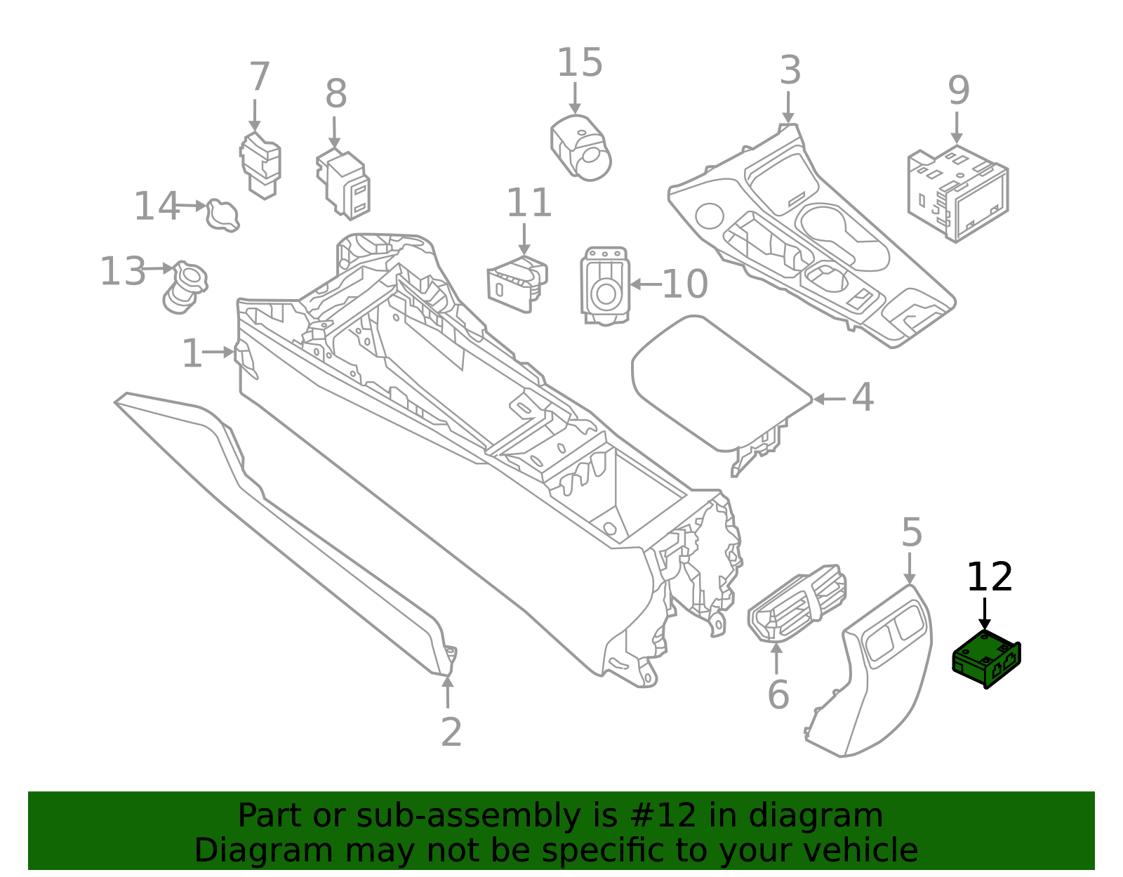 2019-2023 Nissan Auxiliary Outlet 284H3-9DJ0A | My Nissan Part