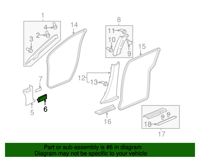 2005-2007 Honda Odyssey Lid, Fuse *YR239L* (Driver Side) (Ivory) 83162 ...