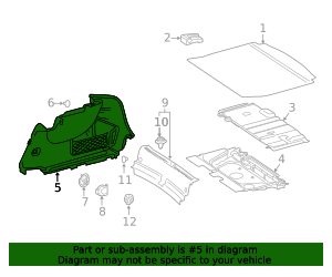 177-690-94-00-9E83 - Trunk Side Trim 2019 Mercedes-Benz A 220 ...
