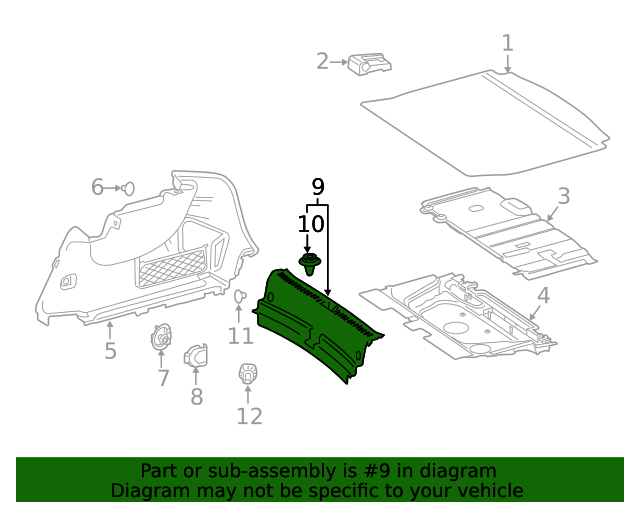 177-690-84-00-9051 - Rear Panel Trim 2019-2021 Mercedes-Benz | Mercedes ...