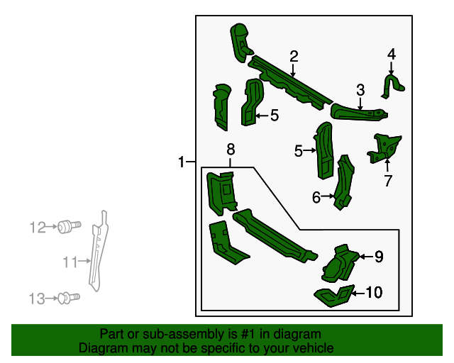53201-33202 - Radiator Support For 2007-2012 Lexus ES350 | Lexus OE Parts