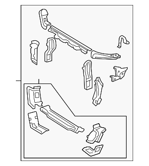 53201-33202 - Radiator Support For 2007-2012 Lexus ES350 | Lexus OE Parts