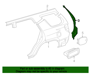 2010-2024 Toyota 4Runner Rear Pillar 61602-35240 | Toyota Parts Express