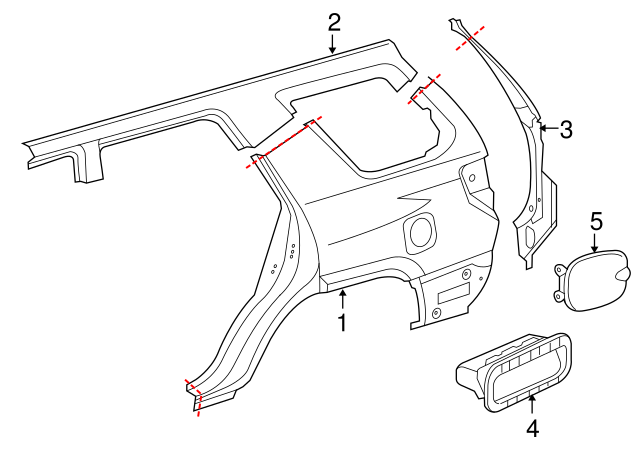 2010-2024 Toyota 4Runner Rear Pillar 61601-35310 | Central City Toyota ...