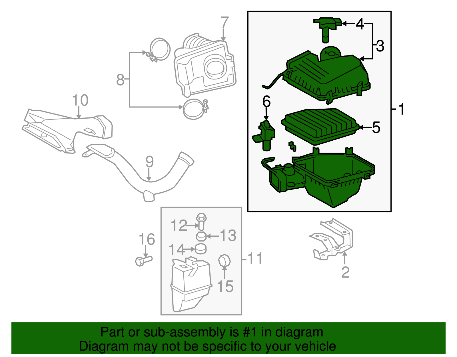 2005-2015 Toyota Air Cleaner Assembly 17700-AD016 | Toyota Parts Center