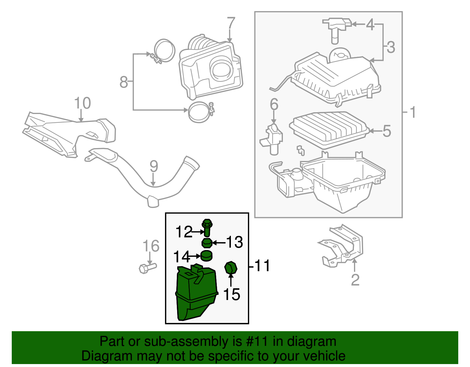 2005-2012 Toyota Avalon Lower Resonator 17805-AD010 | Toyota Parts Center