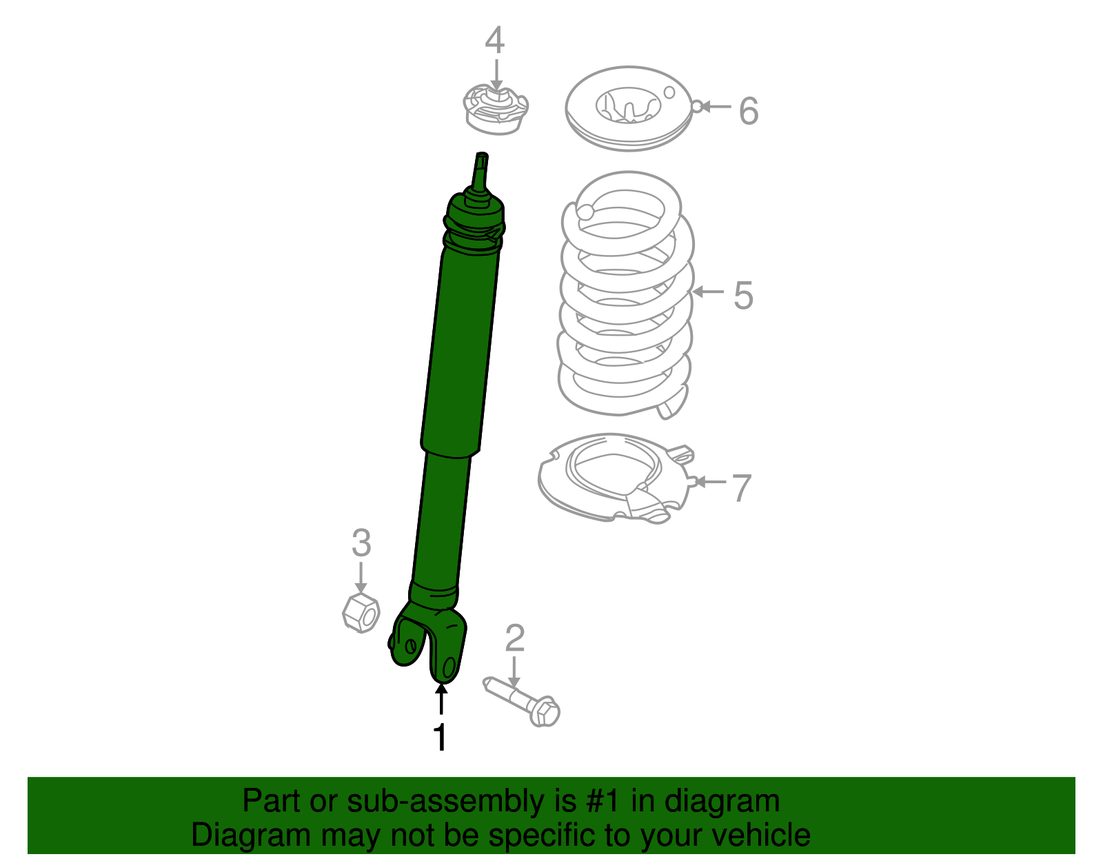 CA5Z-18125-B - Shock Absorber 2009-2012 Lincoln MKS | AutoNation Parts