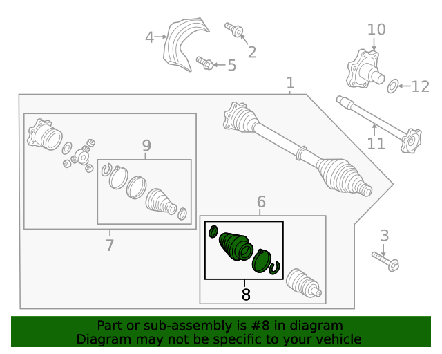 2010-2024 Audi Outer Boot 4H0-498-203 | Audi Burlingame Parts