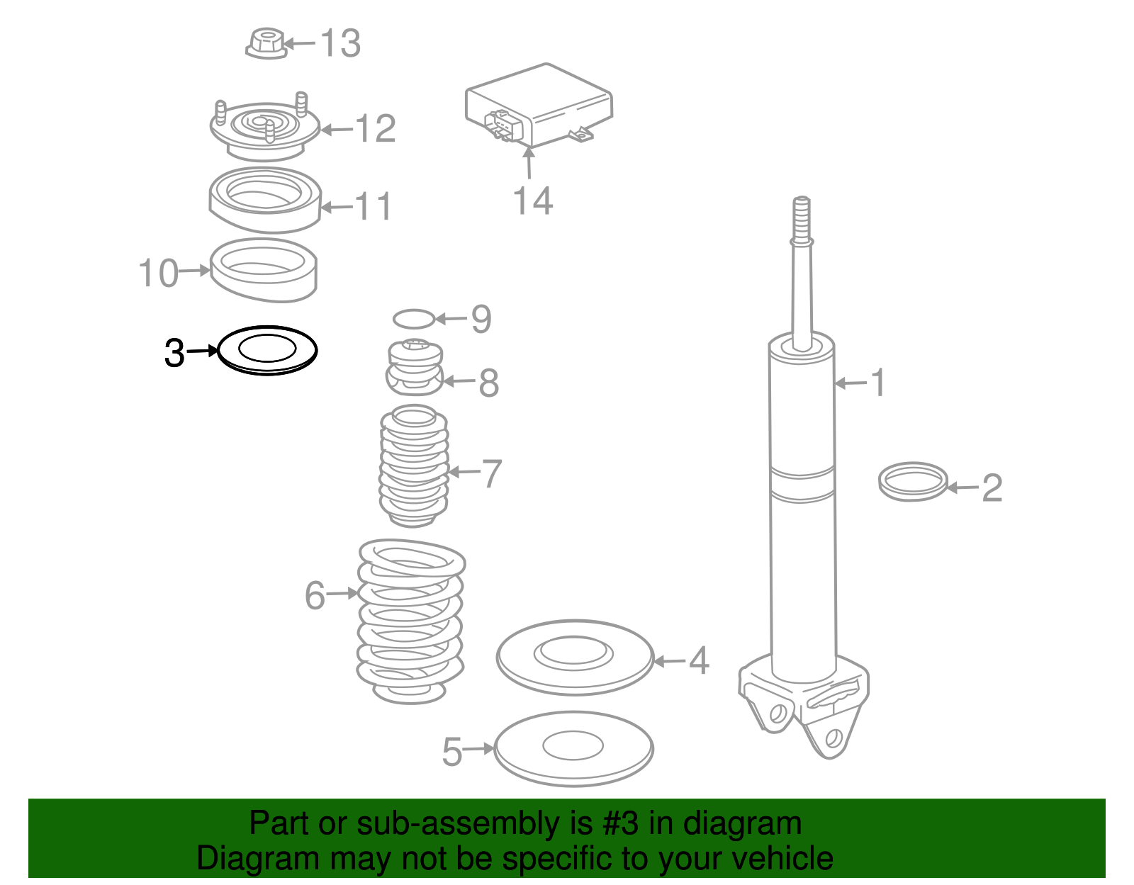 997-333-513-00 - Strut Washer 2005-2019 Porsche 911 | AutoNation Parts