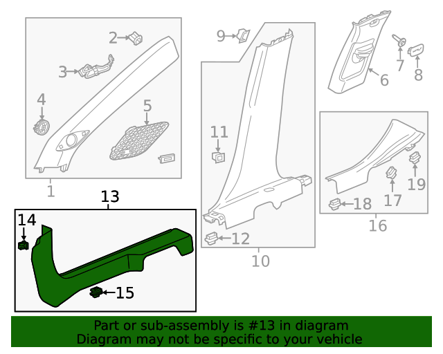 2019-2023 Cadillac XT4 Front Sill Plate 84568729 | GMPartsDirect.com