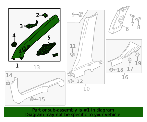 2019-2023 Cadillac XT4 F Molding 84568737 | QuirkParts