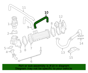 2010-2022 Mercedes-Benz Coolant Hose 642141048364 | MB OEM Parts