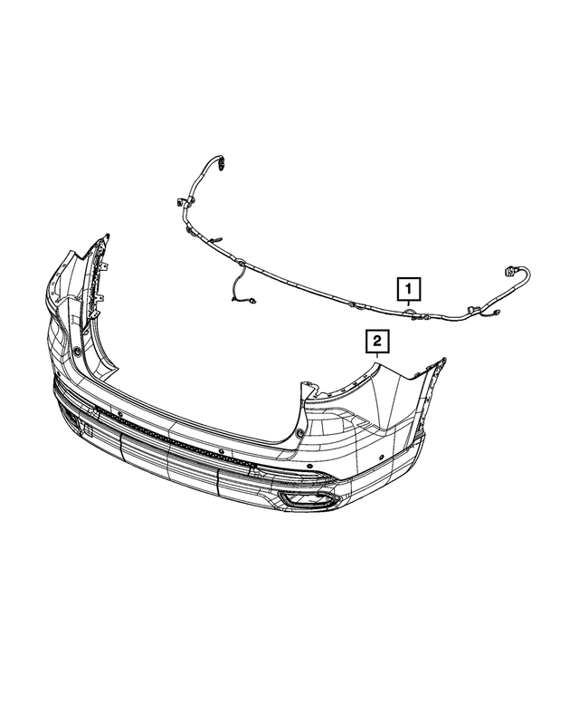 2022-2023 Jeep Grand Cherokee Rear Fascia Wiring 68379966AC | Mopar Estores