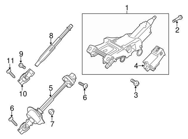 2015-2020 Ford Mustang Column Assembly - Steering GR3Z-3C529-K ...