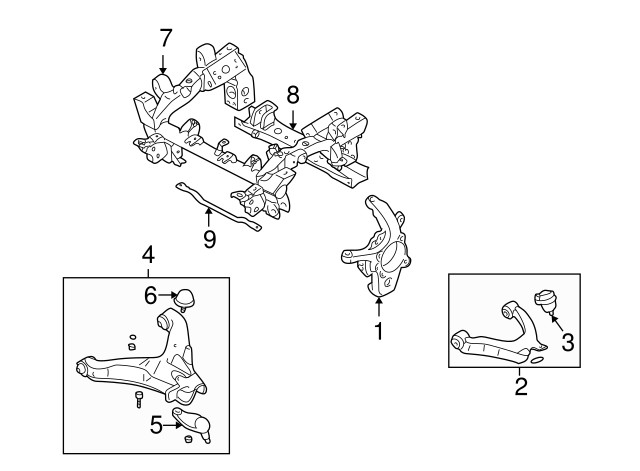 2001-2006 Mitsubishi Montero Upper Control Arm 4010A139 | OEM Parts Online