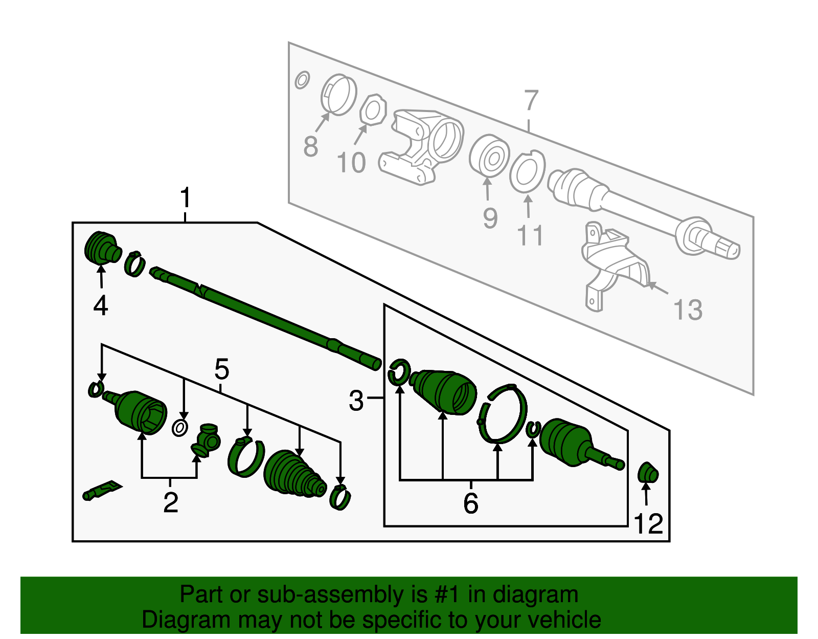 44305-TA0-A01 - 2008-2012 Honda Accord - Drive Shaft Assembly- R- | Genuine Honda Parts