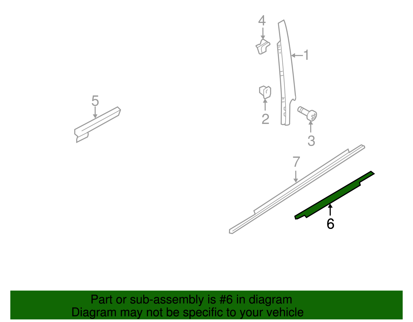 2009-2016 Audi Belt Molding 8K0-853-283-J-2ZZ | OEM Parts Online
