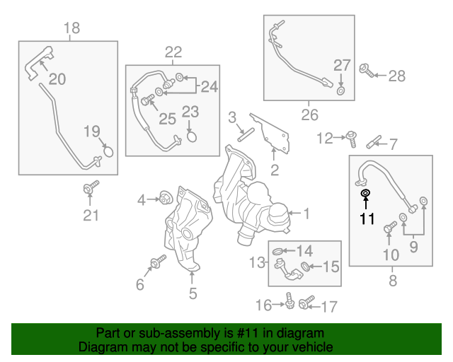 2015-2023 Ford Oil Return Tube Gasket EJ7Z-6N652-A | OEM Parts Online