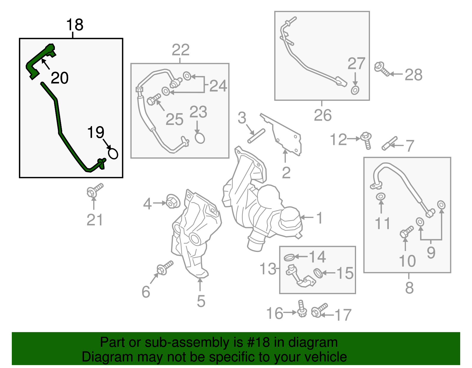 2015-2020 Ford Turbocharger Coolant Line FB5Z-8A520-D | Miracle Ford Parts