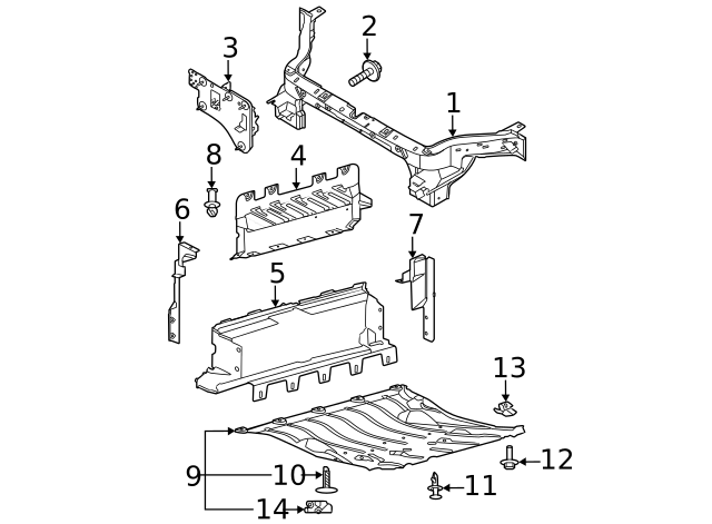 2021-2023 Ford Mustang Mach-E Radiator Support Air Deflector LJ9Z-8312-A | QuirkParts